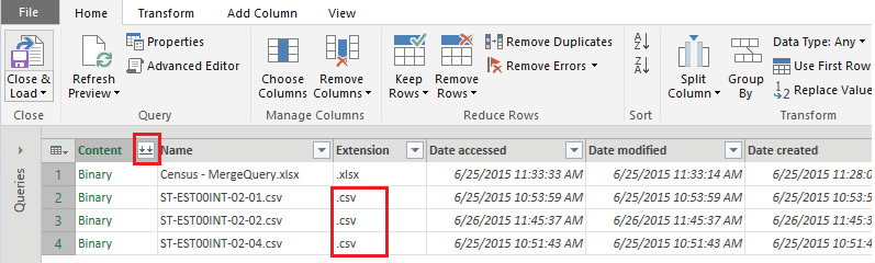 Power BI Tutorial: Transform data from folder data source – business ...