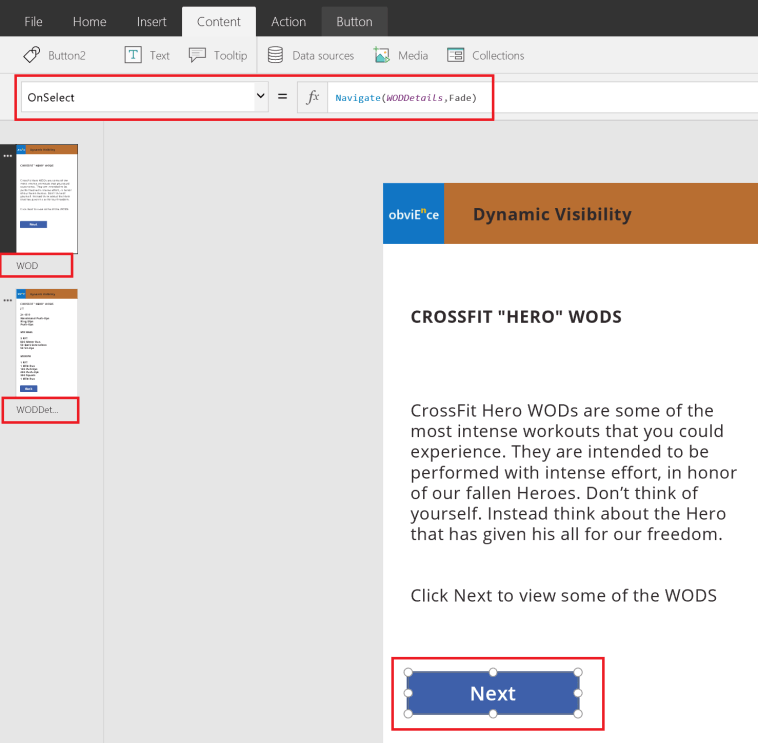 PowerApps – Navigate between screens – business intelligist
